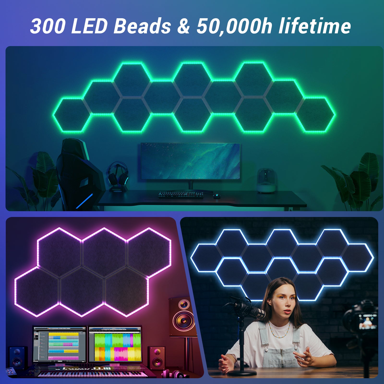 12 Set RGB Acoustic Panels - TONOR