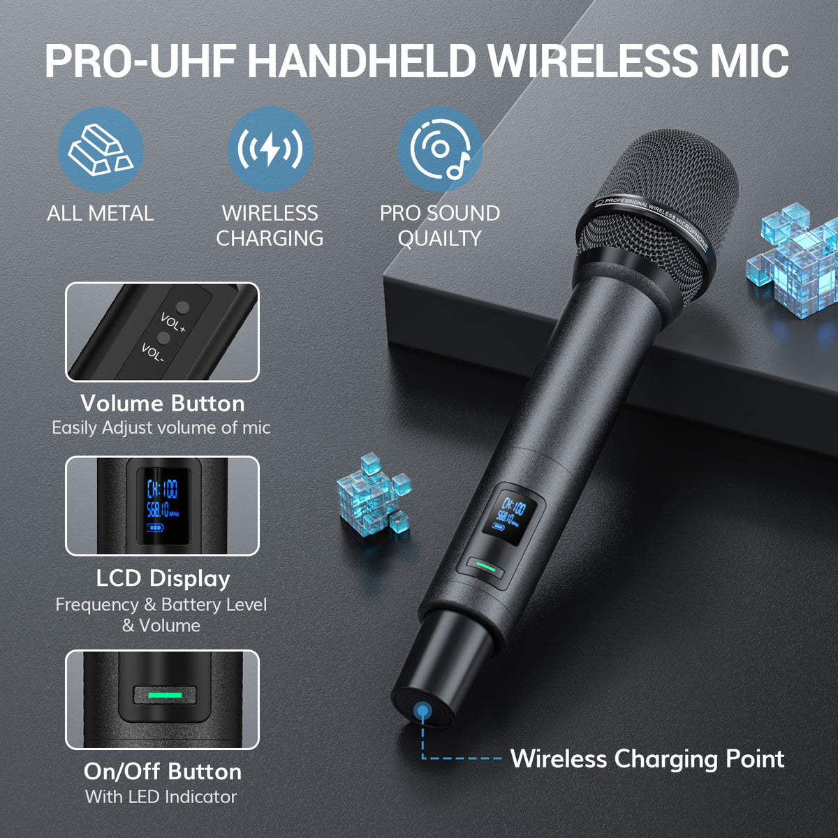 TW790 Rechargeable Wireless Microphone - TONOR
