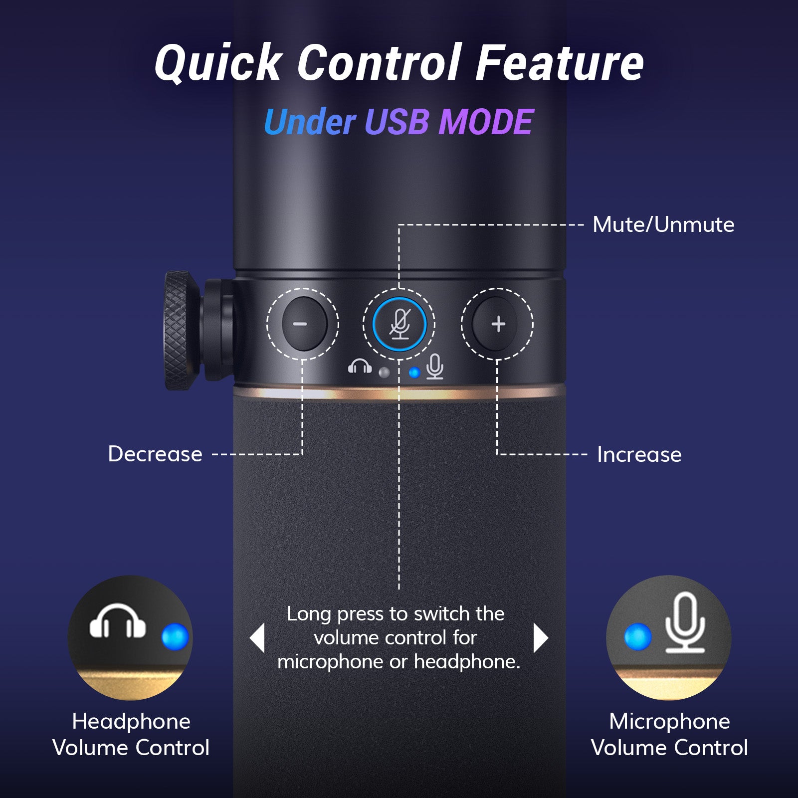 TD520S XLR/USB Gaming Microphone - TONOR