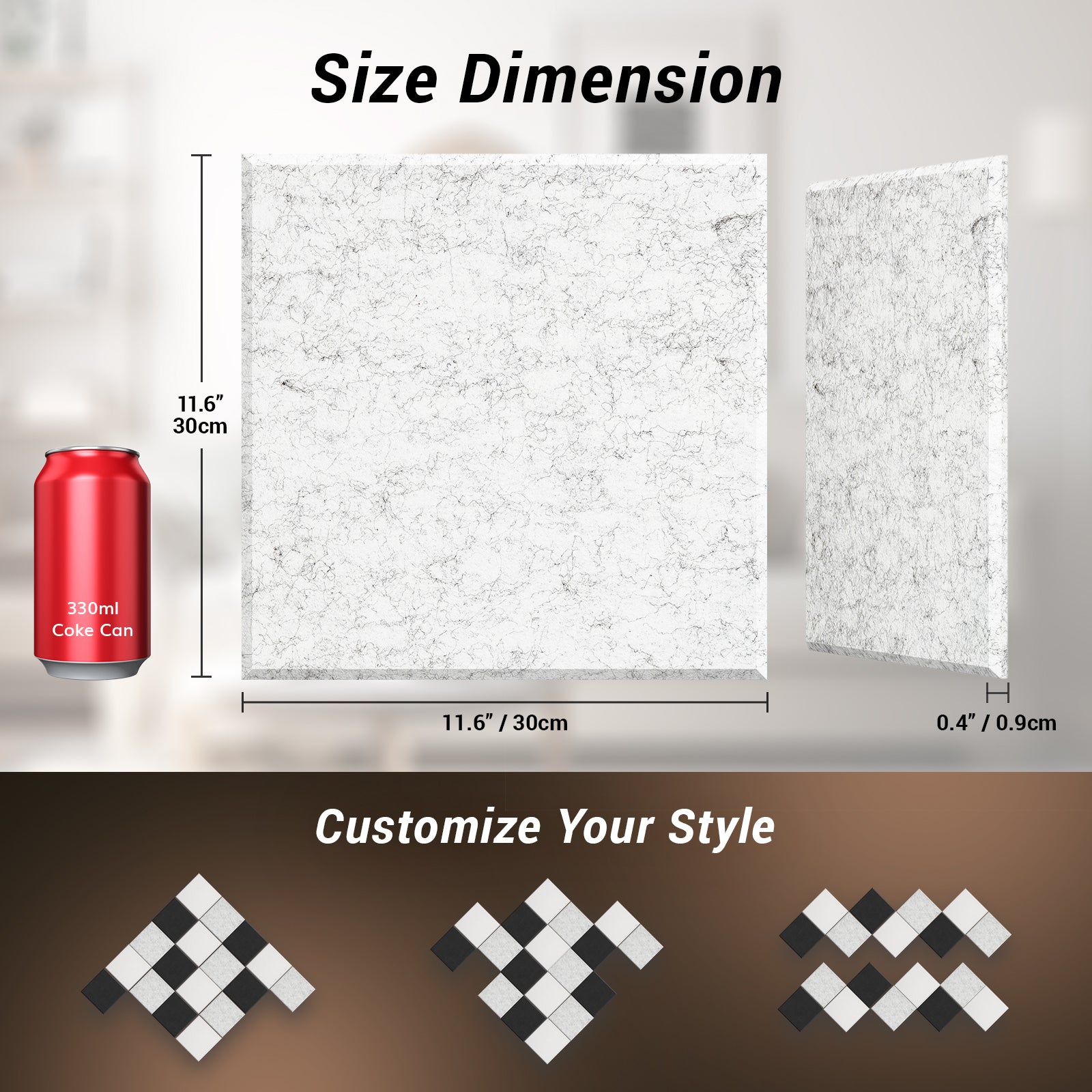 18 Pack Square SoundProof Panels - TONOR