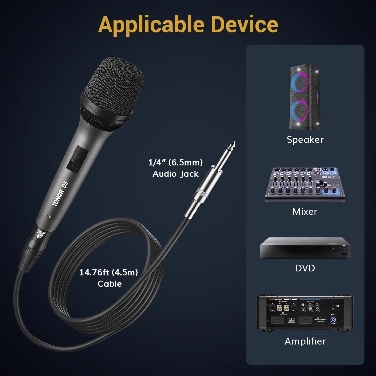 D5 Professional Vocal Microphone - TONOR
