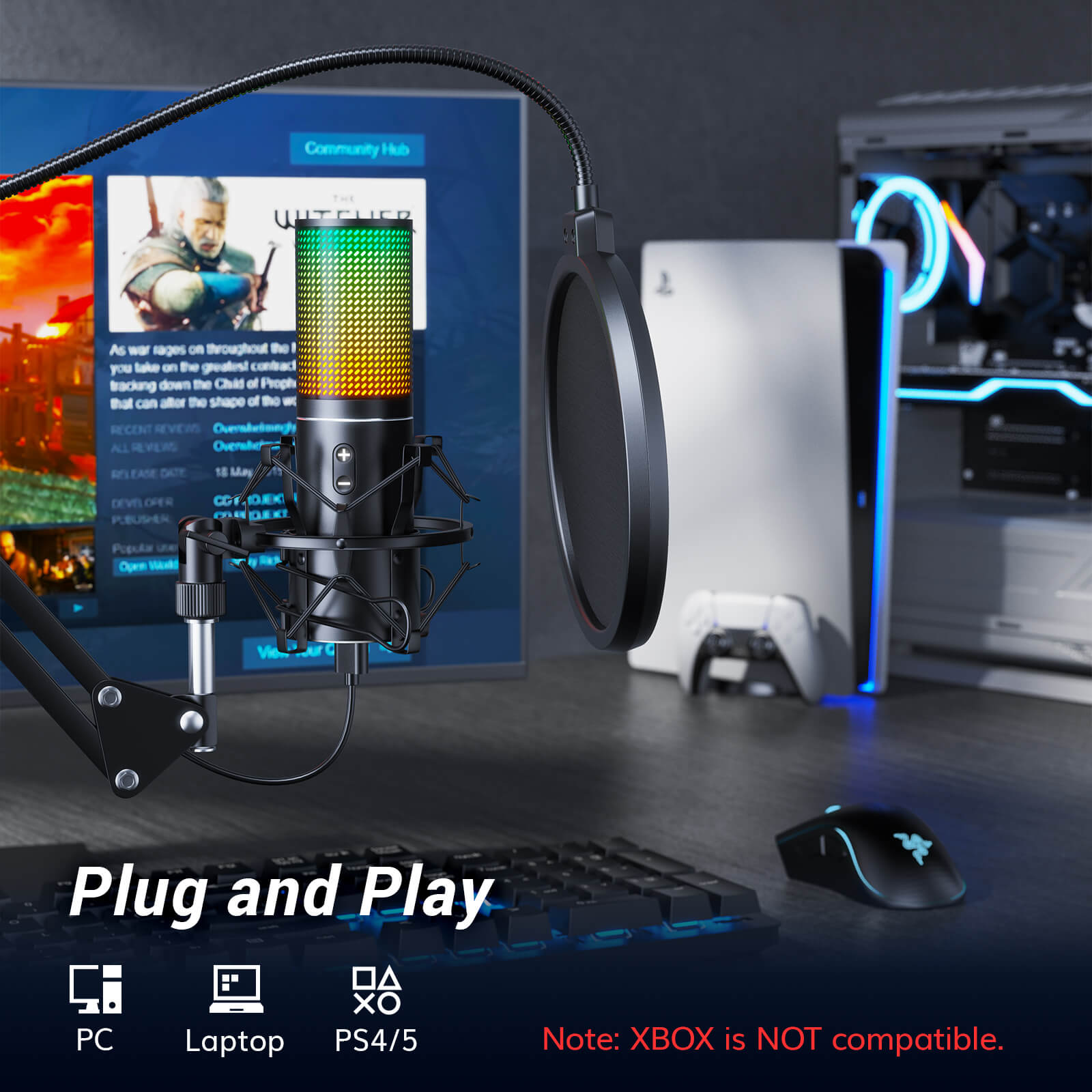 Q9S RGB USB Condenser Microphone – TONOR