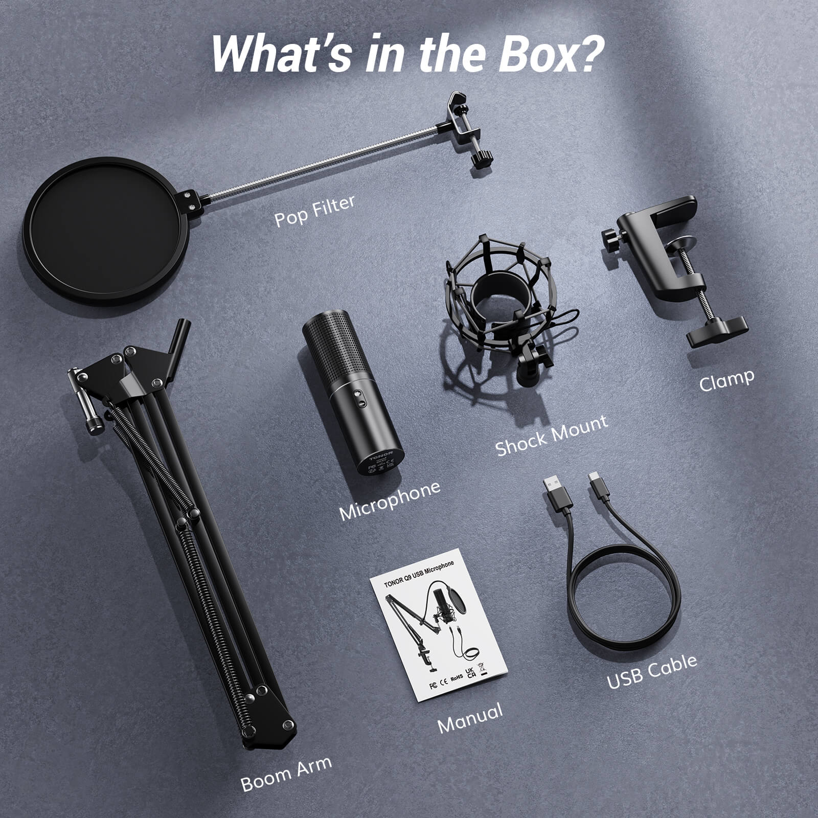 Q9S RGB USB Condenser Microphone – TONOR