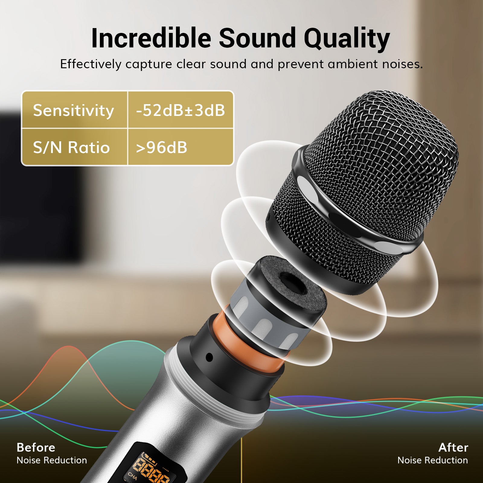 TW-840 Four Wireless Microphones - TONOR