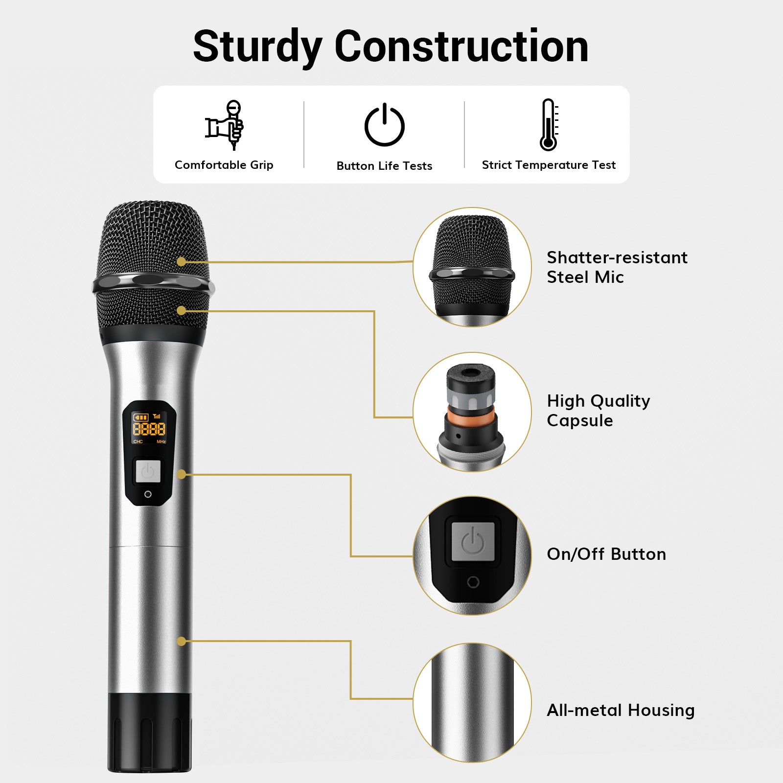 TW-840 Four Wireless Microphones - TONOR