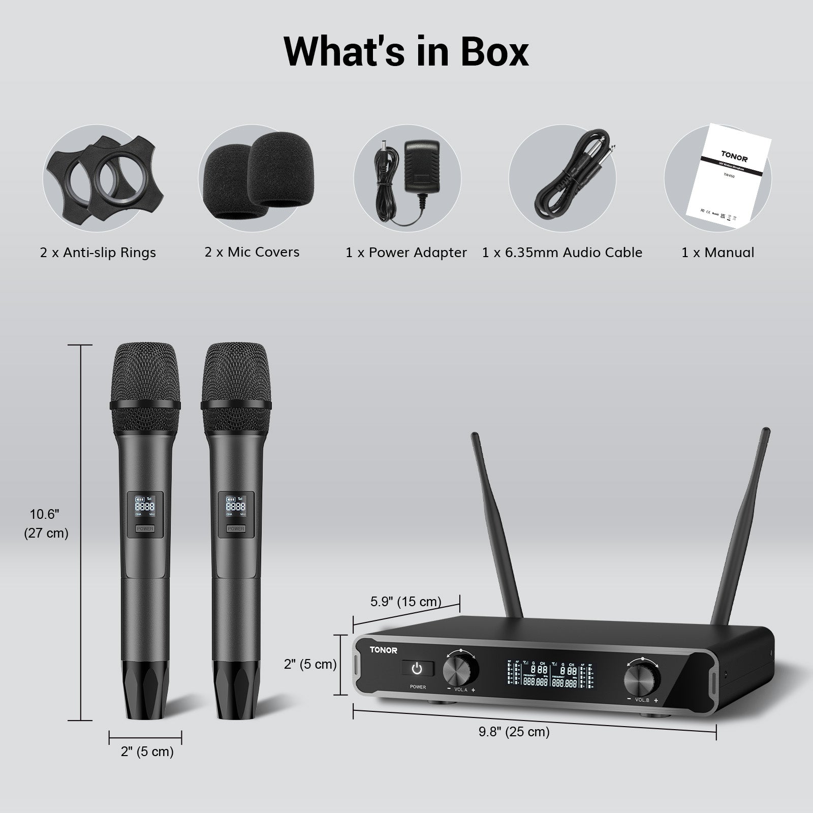 TW450 Dual Wireless Microphone - TONOR