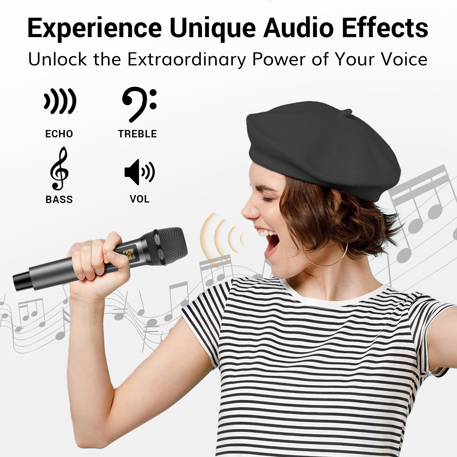 TW525 Wireless Microphone With Treble/Bass/Echo - TONOR