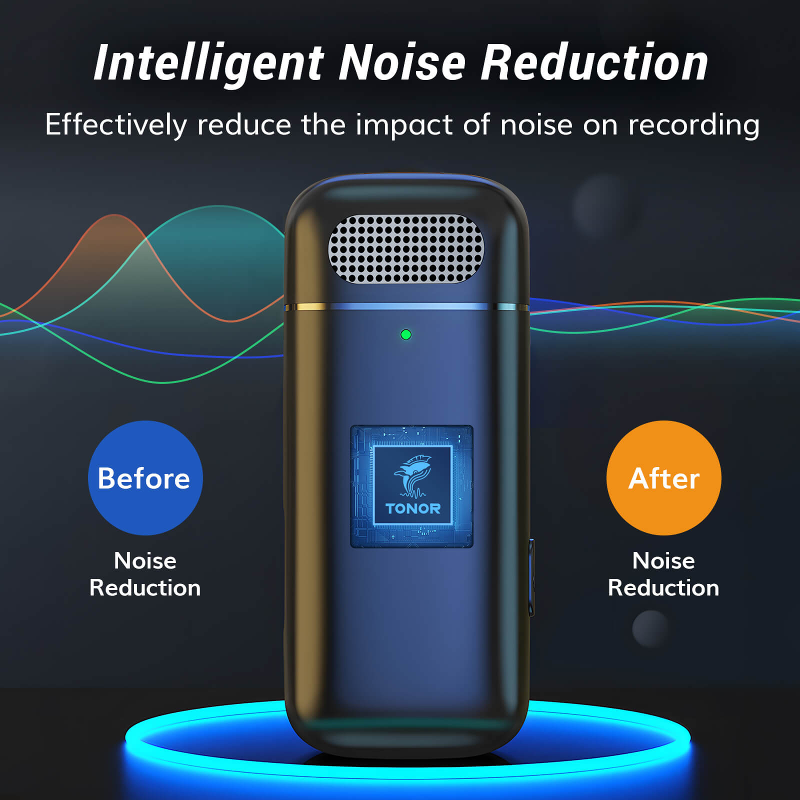 TONOR Wireless Lavalier Microphones for iPhone/iPad/Android Phone