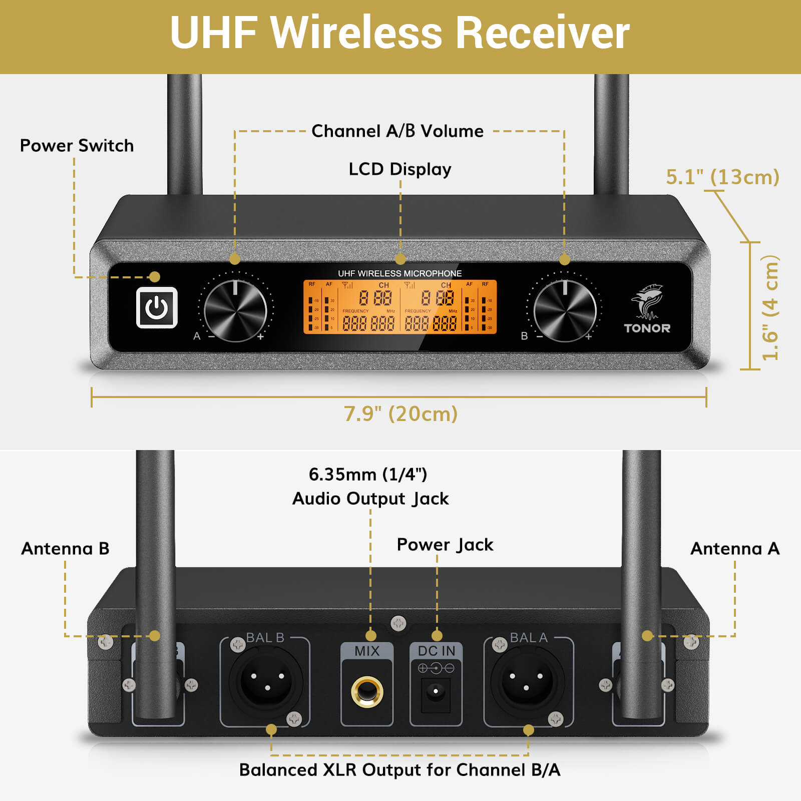 TW-820 Dual Wireless Microphone – TONOR