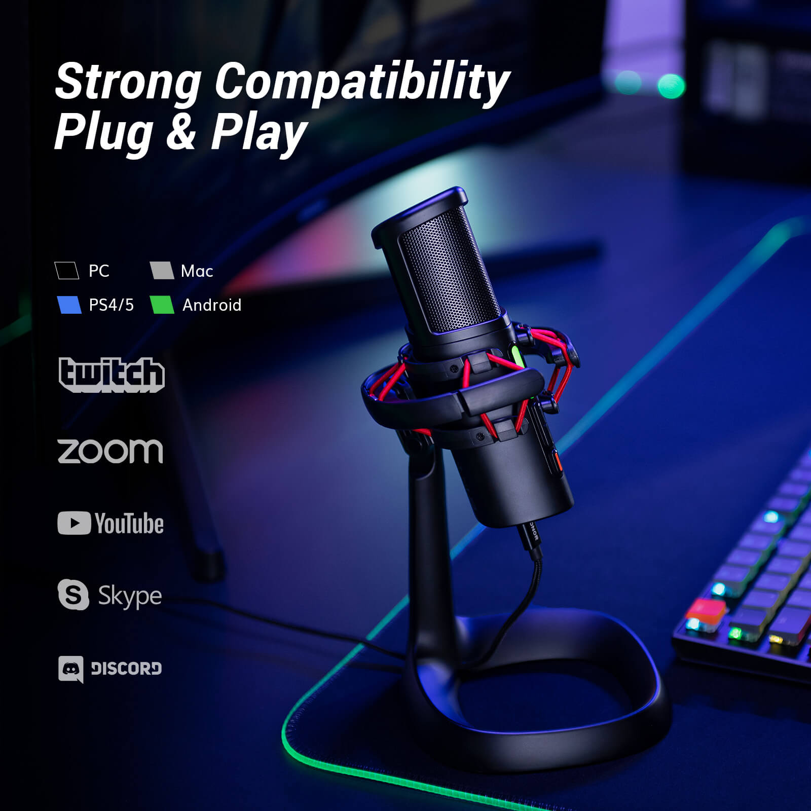 ORCA-001 USB Condenser Microphone – TONOR